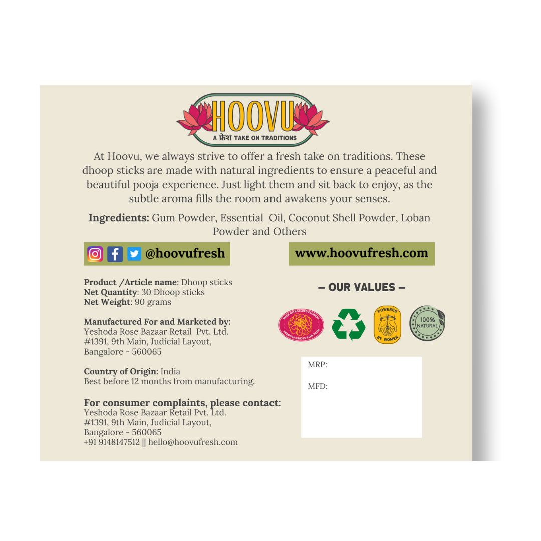 Floral Dhoop Sticks Set – Rosebazaar India